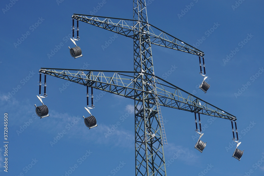 Mast, Gittermast, Strommast, Hochspannungsmast, Hochspannungsleitung ...