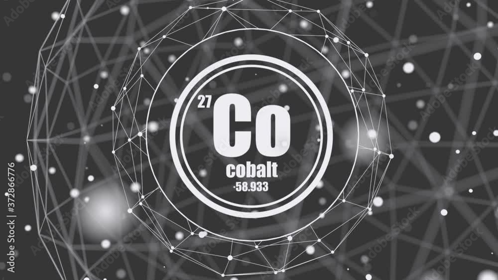 Vidéo Stock Cobalt chemical element. Sign with atomic number and atomic ...