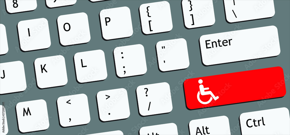 Computer keyboard Social media network Elder people Handicap mobility ...