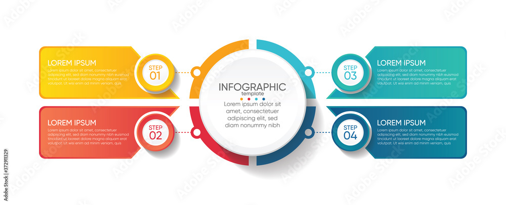 Presentation business abstract background infographic template Stock ...