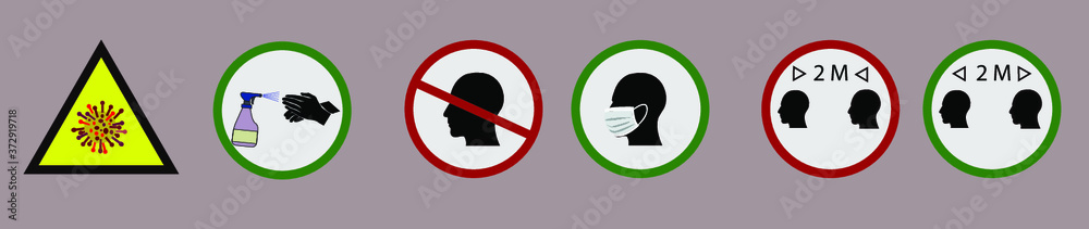 No entry without / / please, wear face mask, hand disinfection ...