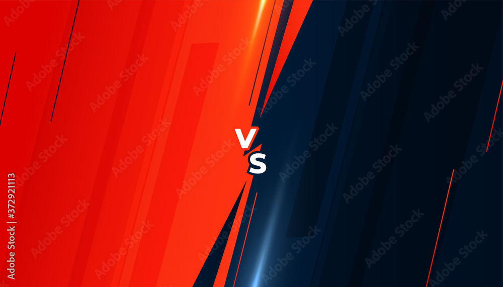 Versus Vs Battle Screen Background Design Template Stock Vector Adobe 