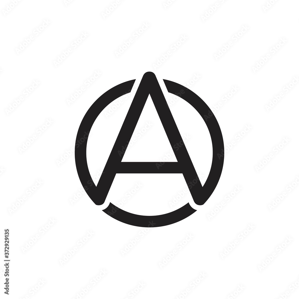 Letter AW circle logo icon vector Stock Vector | Adobe Stock