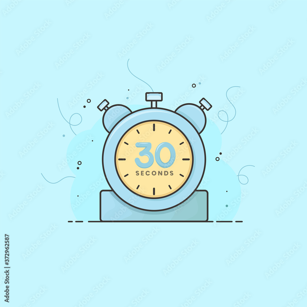 30 seconds alarm clock, timer, stopwatch vector time symbol. 30 seconds ...