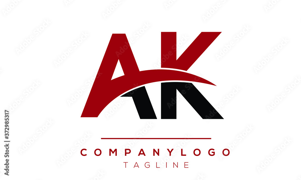 AK initials monogram letter text alphabet logo design Stock Vector ...