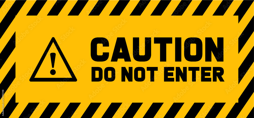 Caution, Do not enter danger warning Under construction. Stop halt ...