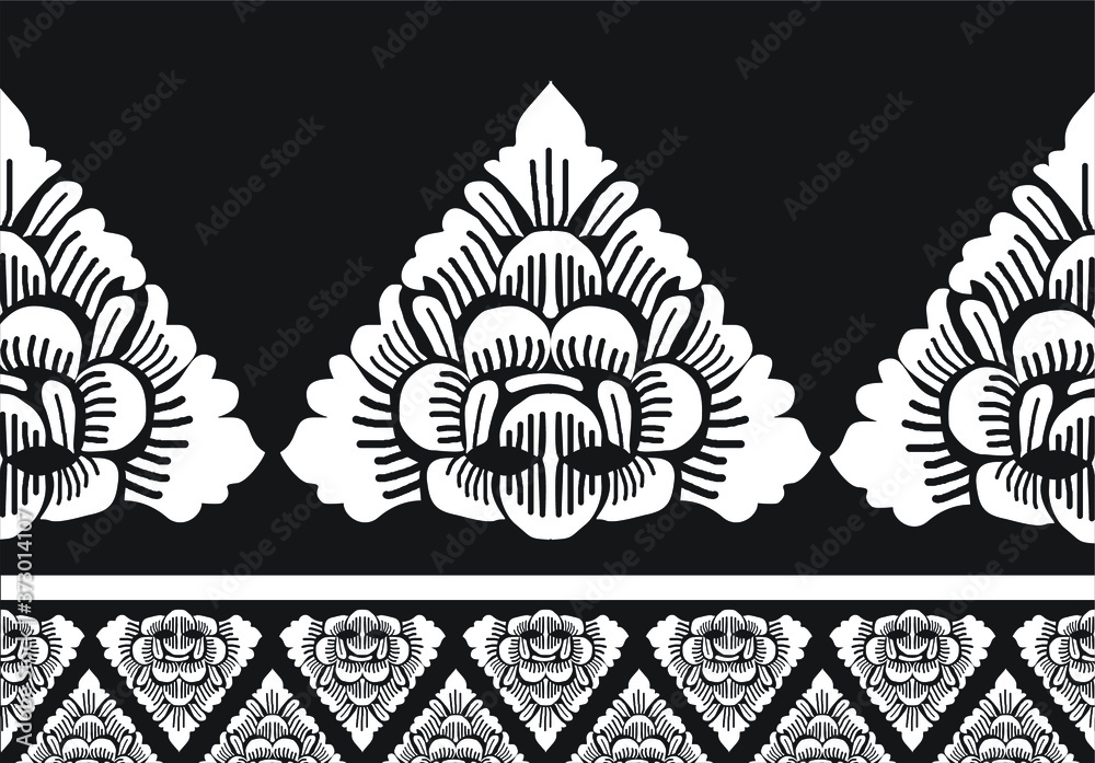 Motif Bali, Indonesia. with modern colors. Vector. Traditional classic ...