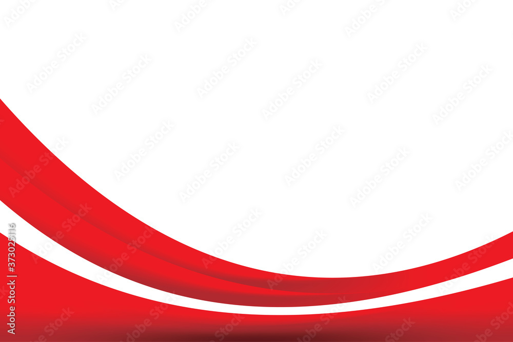 Abstract Smooth Red White Curvy Background Design Template Vector ...