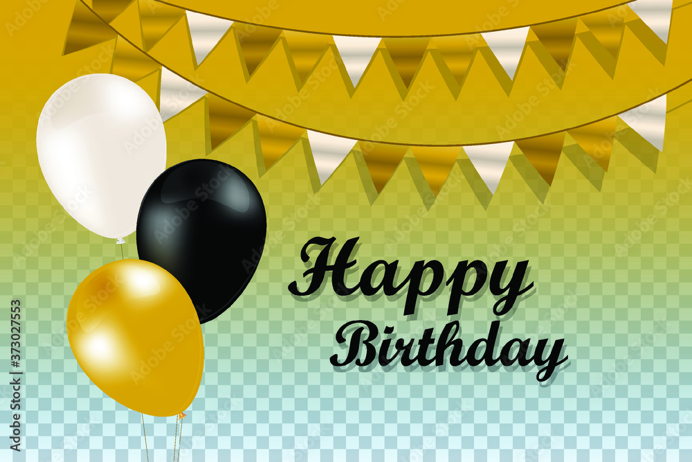 gold happy birthday background Stock Vector | Adobe Stock