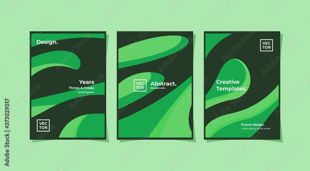 Green theme colour modern design template size A4 with 100% vector ...