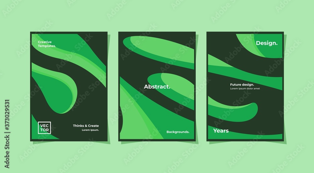 Green theme colour modern design template size A4 with 100% vector ...