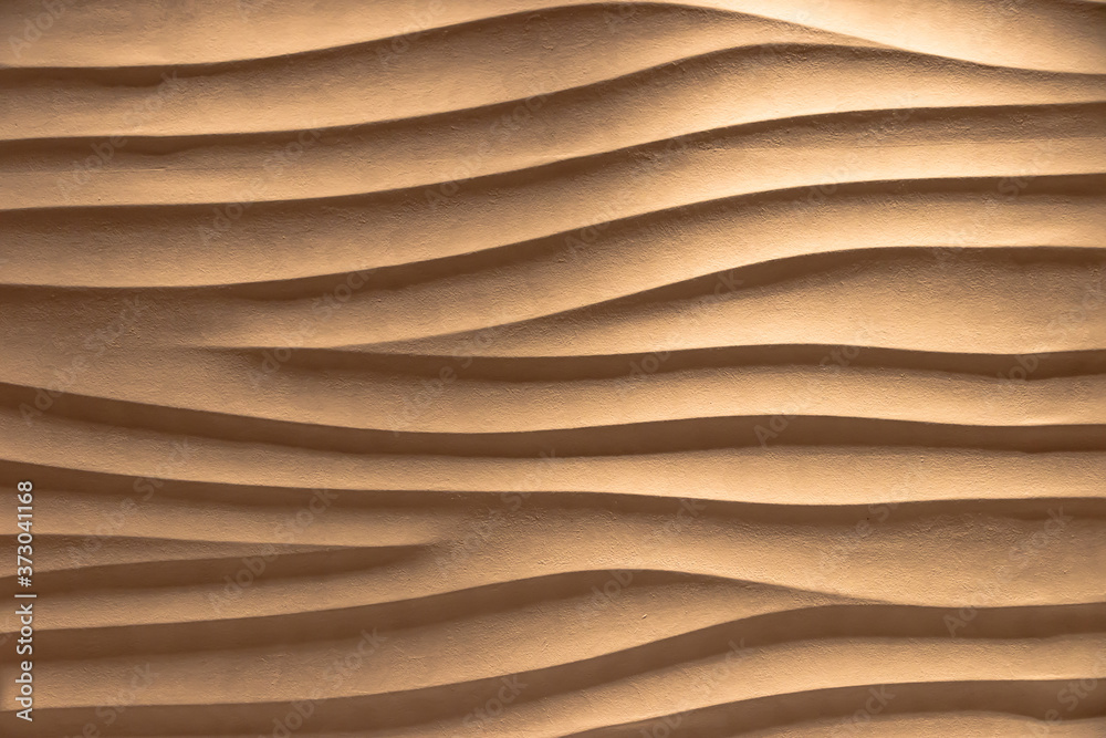 View of the wavy texture of wall design Stock Photo | Adobe Stock