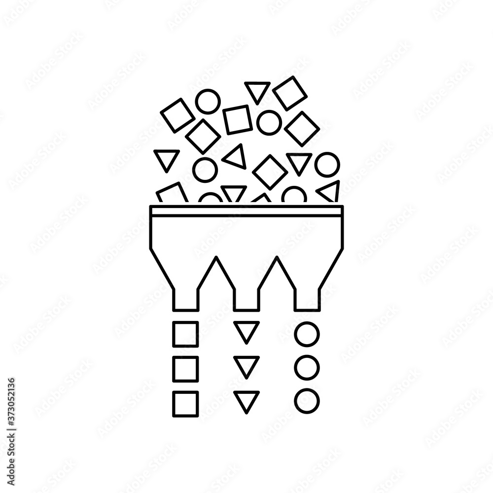 visualized and simplified sort process Stock Vector | Adobe Stock