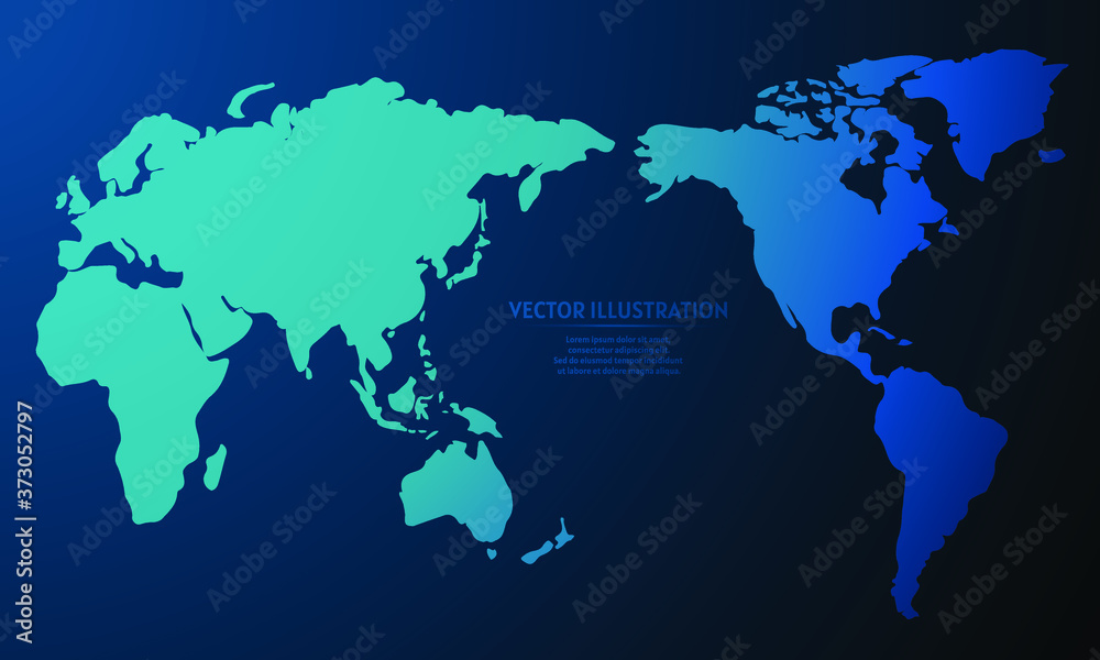 world map on blue abstract background. starlight background Stock ...
