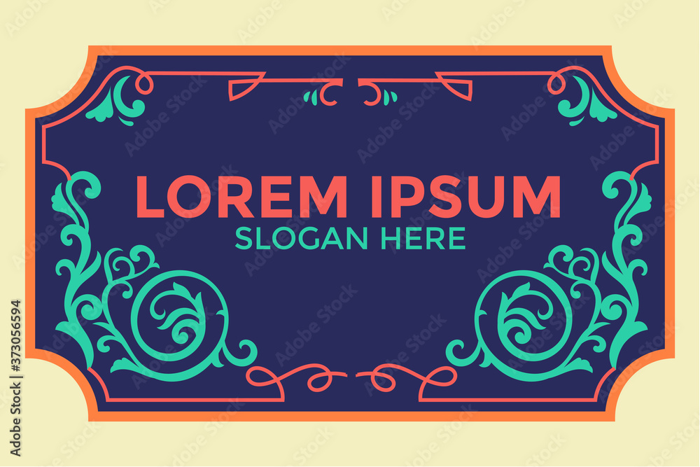 Fileteado Style Border Template Vector with flourish ornate Stock ...