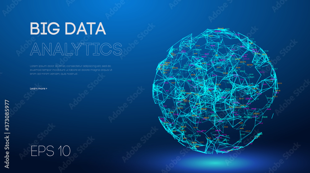 Business inteligence technology background. Binary code algorithms deep ...