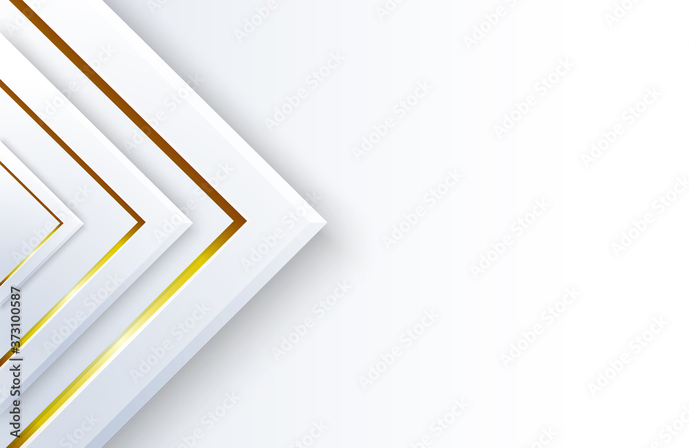Luxury elegant white background with gold ornament. Abstract futuristic ...