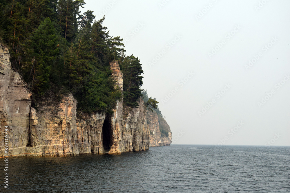 nature of Siberia and its beauty. Vast expanse. Cliff. Chic of the sea ...