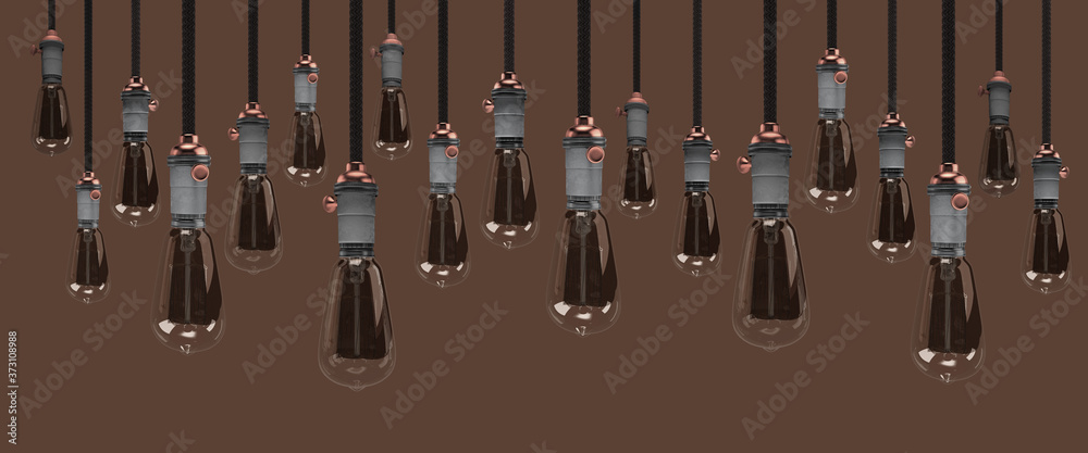 modern edison light bulps, industrial design, 3d rendering, studio ...