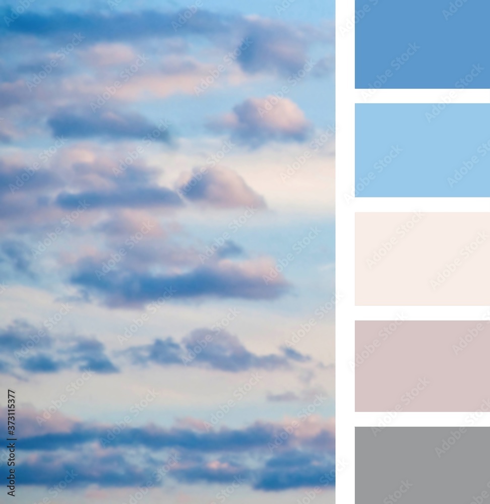 Abstract blurred shapes of pink colored clouds. Soft and delicate ...