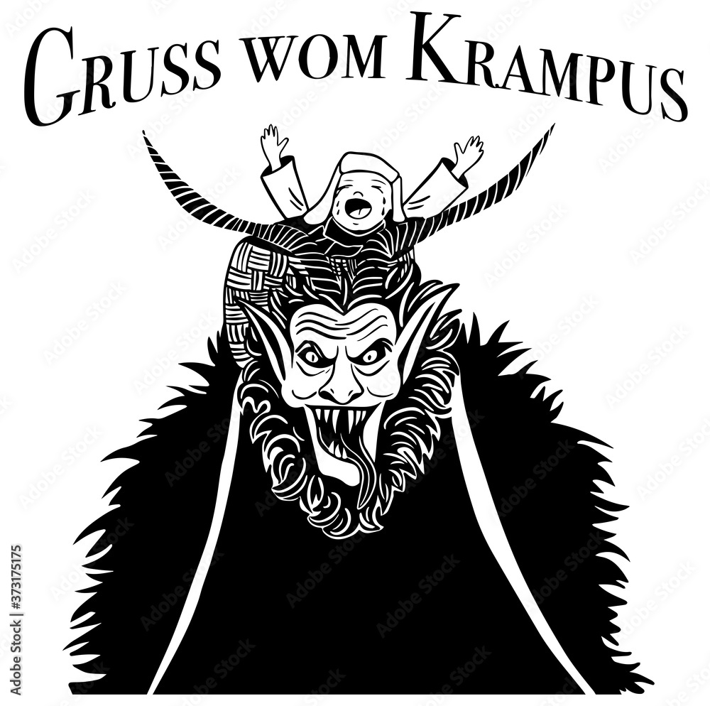 Krampus. Scary krampus. Horned devil. Realistic. Heck. Traditional ...