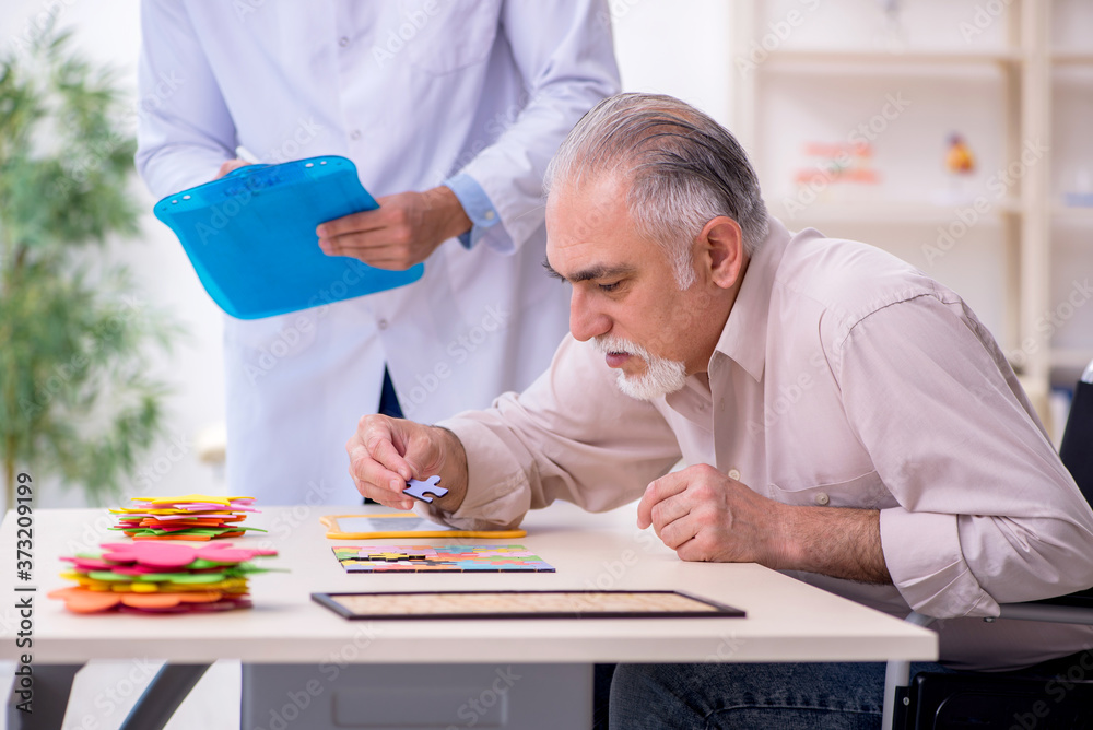 Doctor and patient suffering from Alzheimer disease Stock Photo | Adobe ...