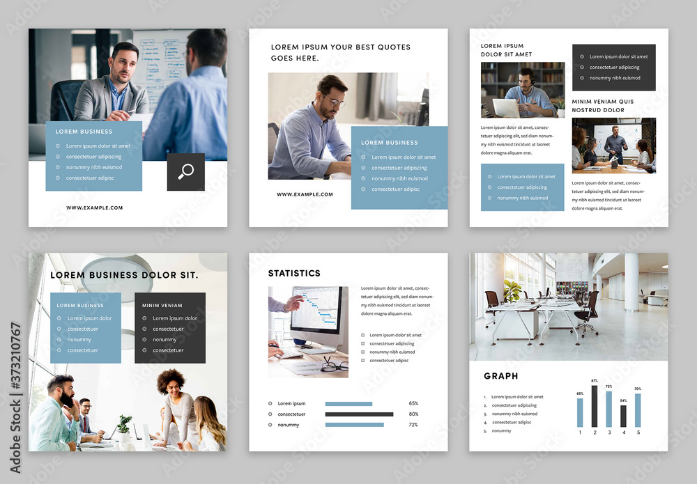 Elegant Business Social Media Layouts for Corporation Stock Template ...