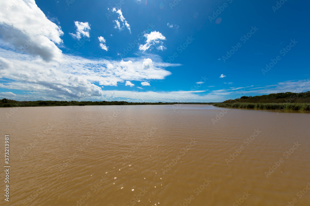 River and Landscape in ISimangaliso Wetland Park in KwaZulu-Natal ...