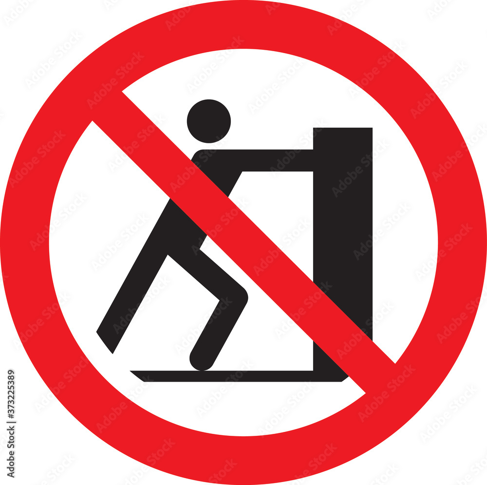 No Pushing Symbol