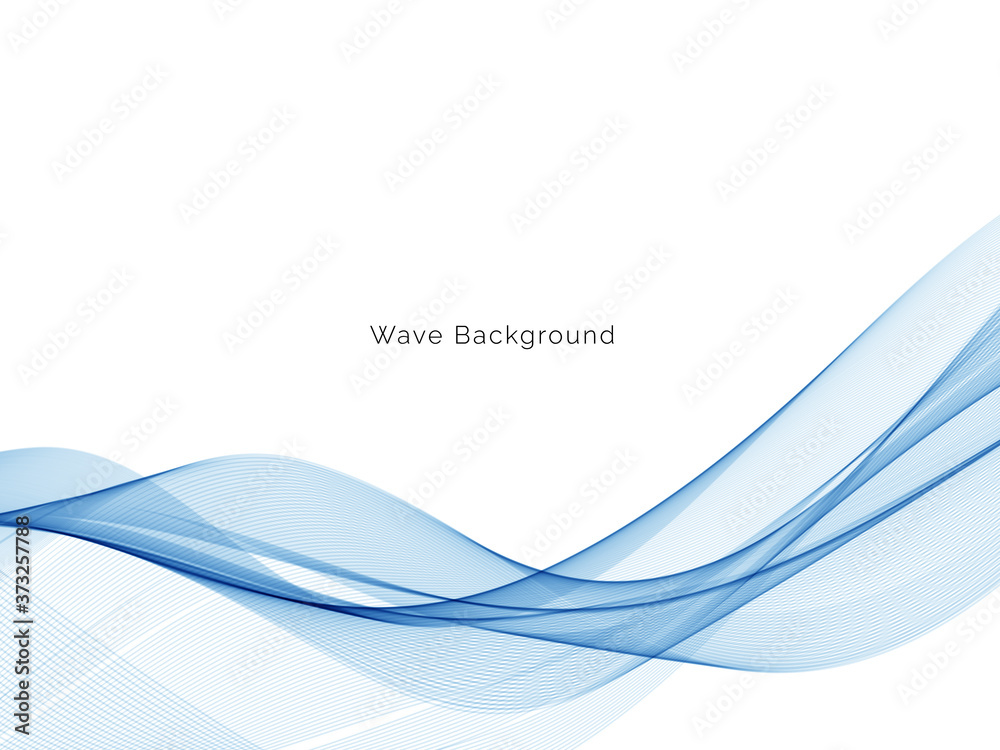 Abstract blue wave background Stock Vector | Adobe Stock
