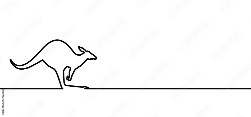 Kangaroo silhouette Vector animal sign. wallaby zoo pictogram. Stop ...