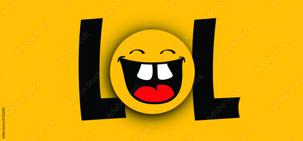 LOL banner. Happy world smile day, smiling is loading Big happiness Fun ...