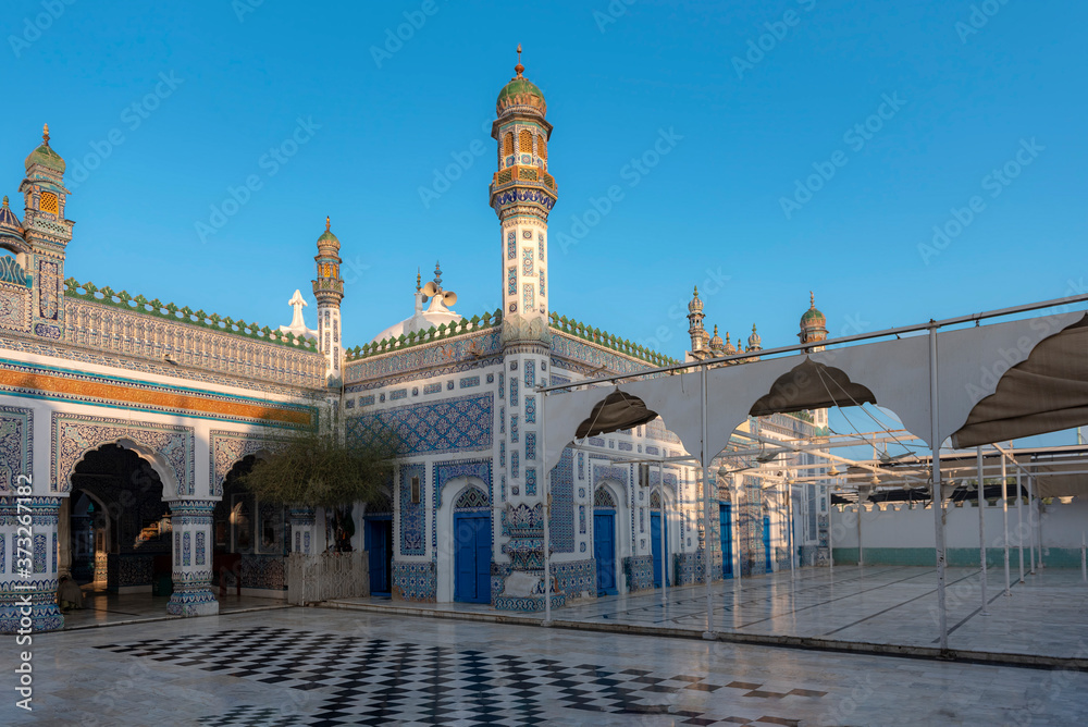 shrine of shah abdul latif bhitai in bhit shah sindh , old traditional ...