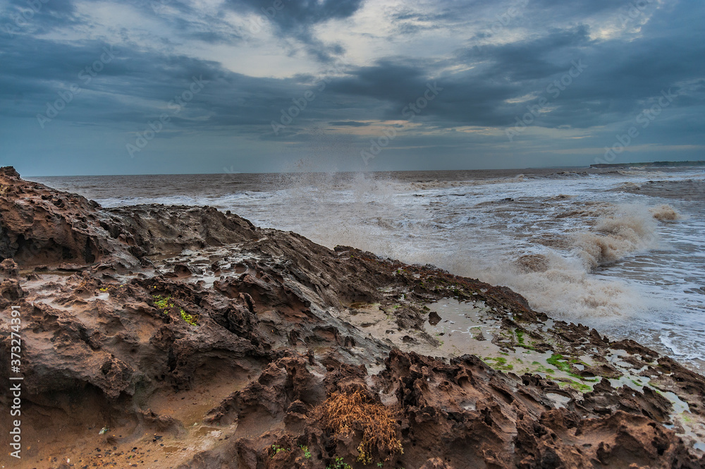 Diu, beautiful view of Arabian Sea from the INS Khukri memorial in Diu ...