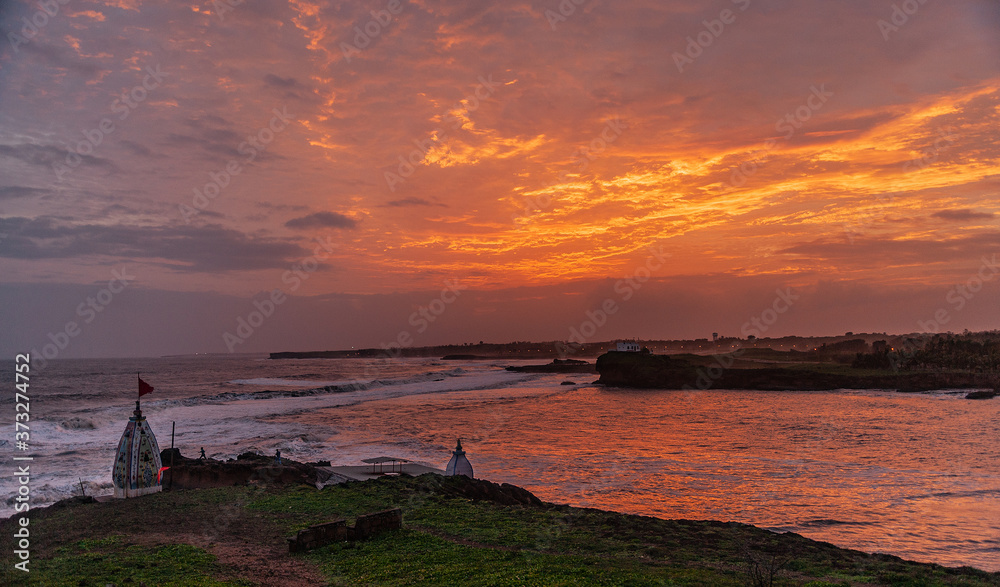 Diu, beautiful view of Arabian Sea from the INS Khukri memorial in Diu ...