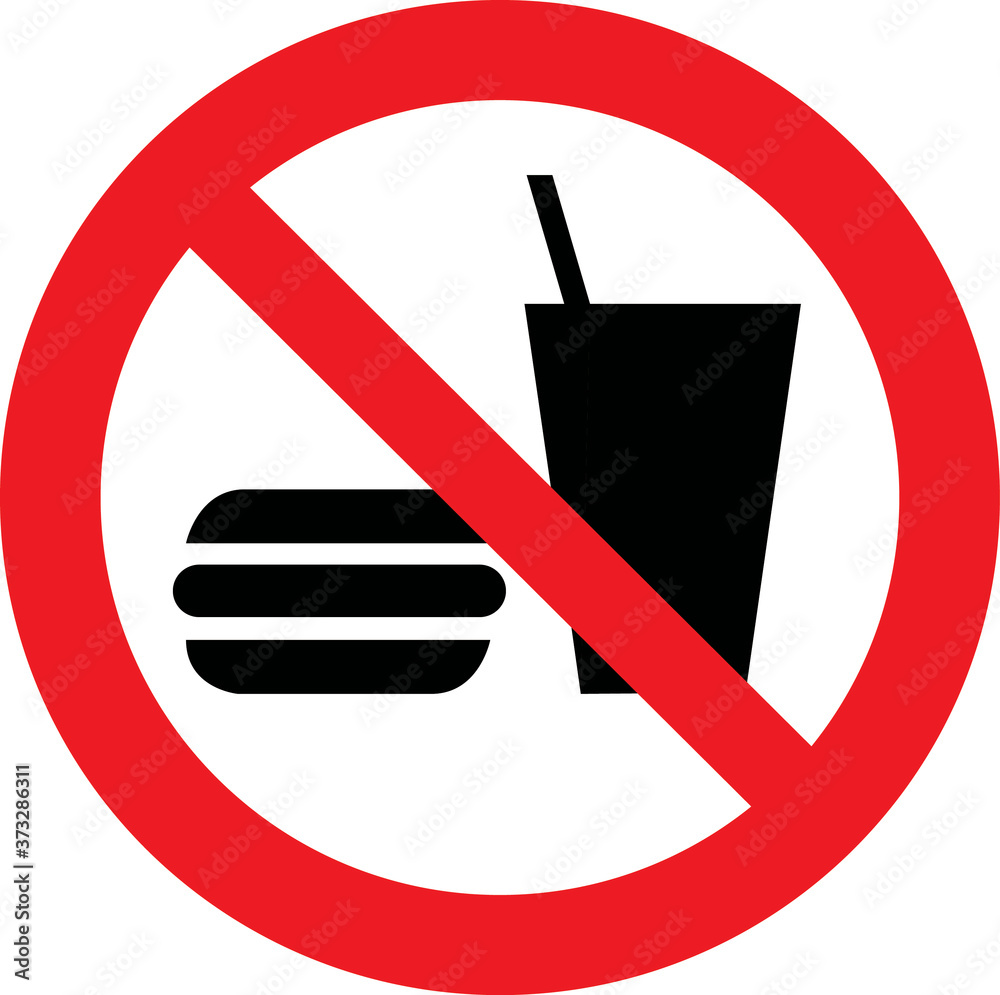 No eat and drink signs and symbols Stock Illustration | Adobe Stock