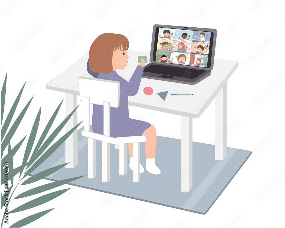 Online Education concept for preschool and kindergartens during ...