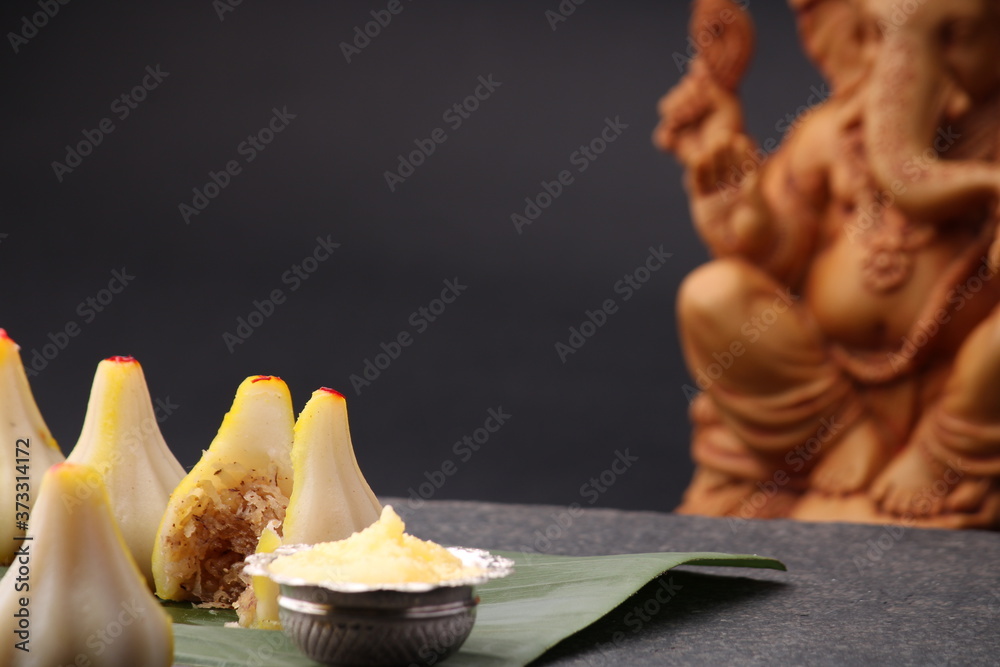 Modak- a traditional dish made on Ganpati festival in India. served ...