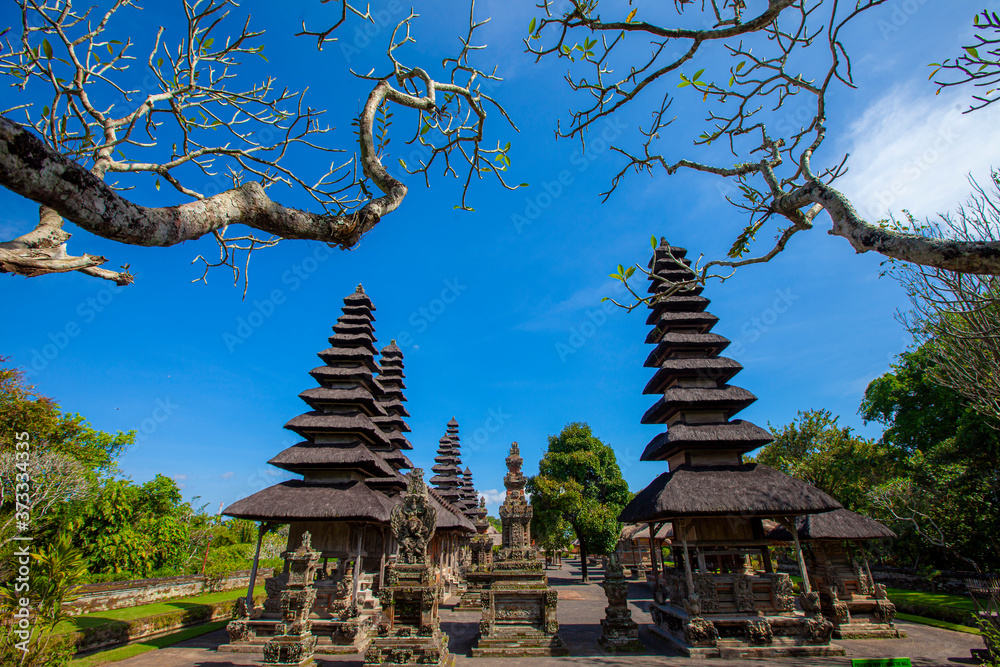 Ancient Meru towers of Pura Besakih temple significant Hindu ...