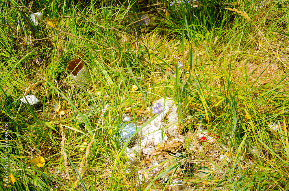 protect nature plastic pollution of rivers and lakes. Protection of ...