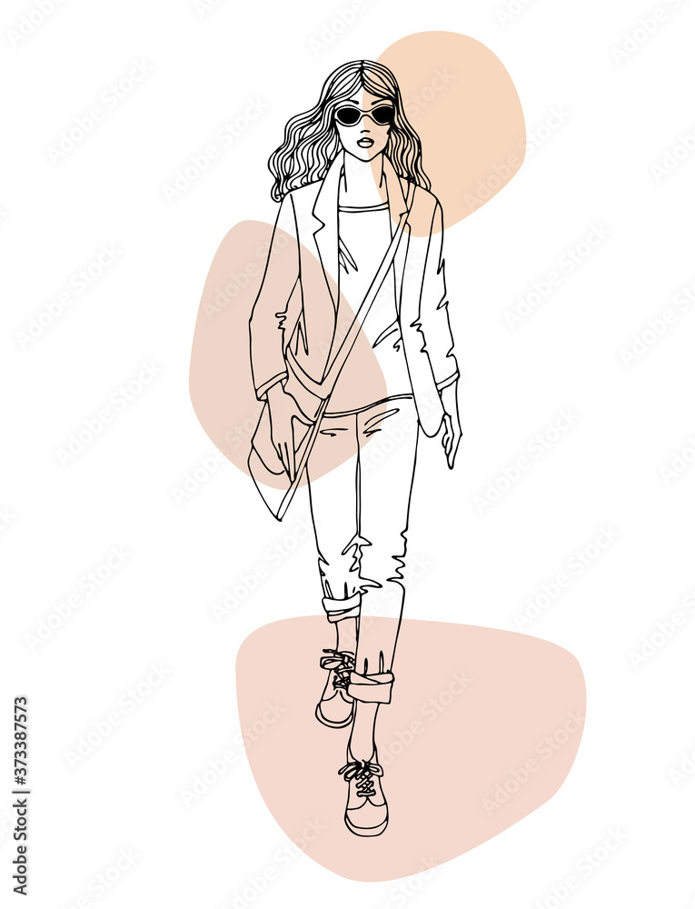 Girl Sketch Full Body