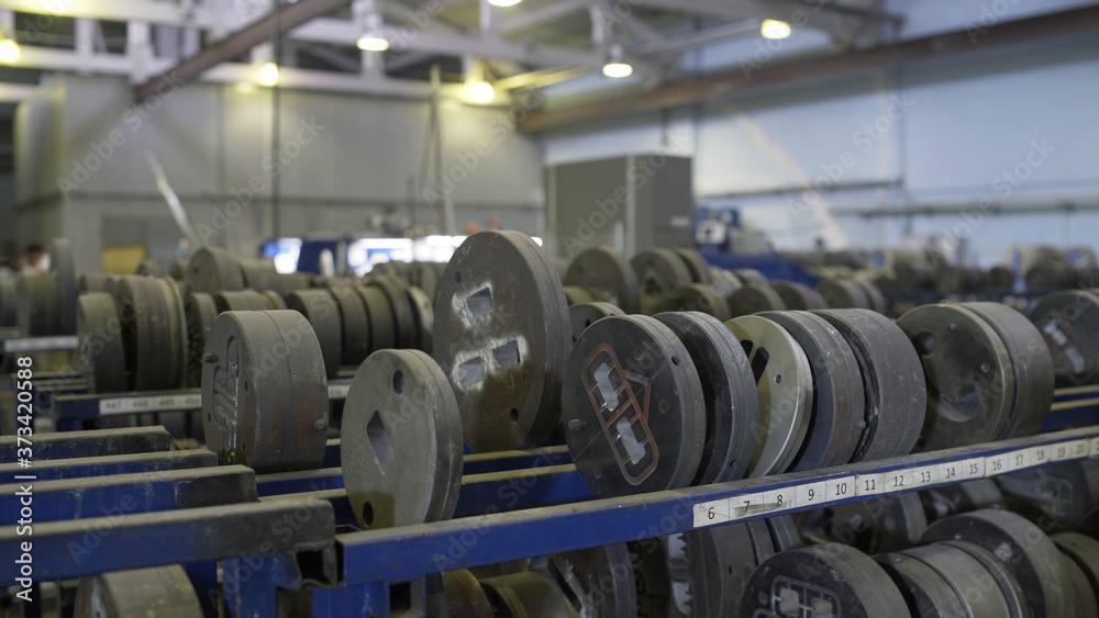 Aluminium extrusion production line factory die collection. Production ...