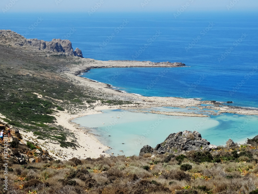 Foto de Panoramic view of Balos coastline in Crete, Greece. The ...