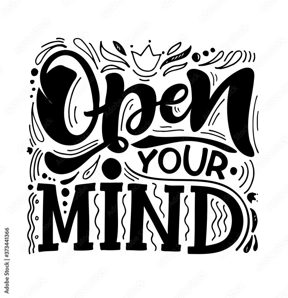 Inspiration cute lettering quote hand drawn postcard. Template ...