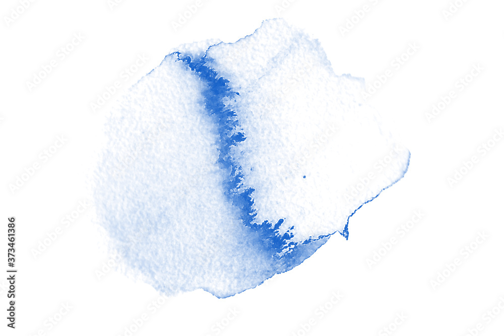 Abstract blue watercolor hand paint texture, isolated on white ...