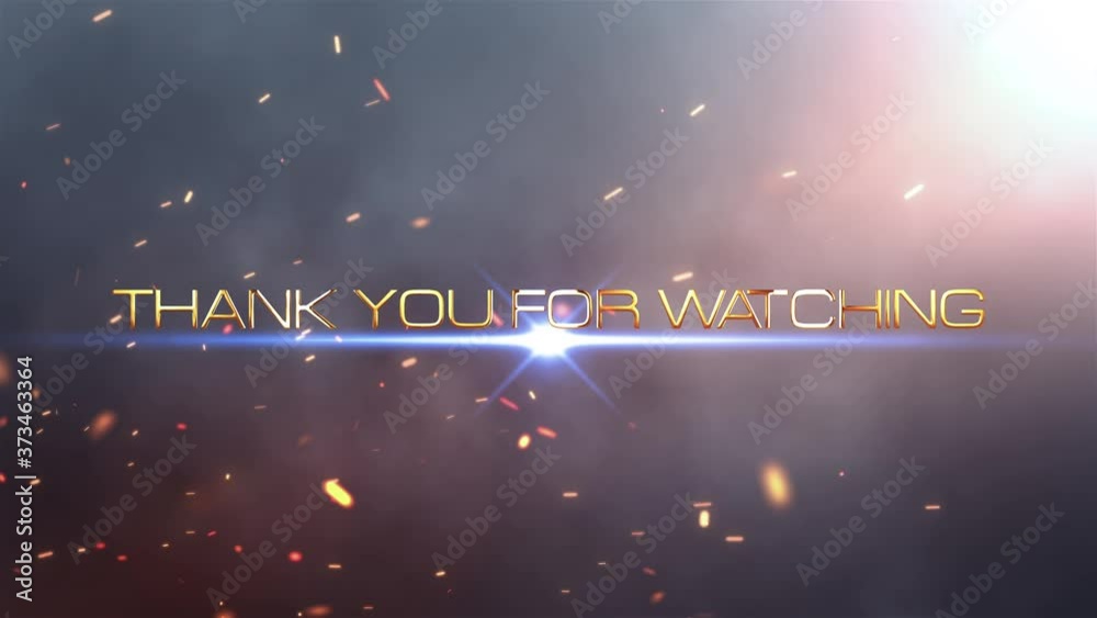Video Stock Thank You For Watching cinematic trailer background with ...