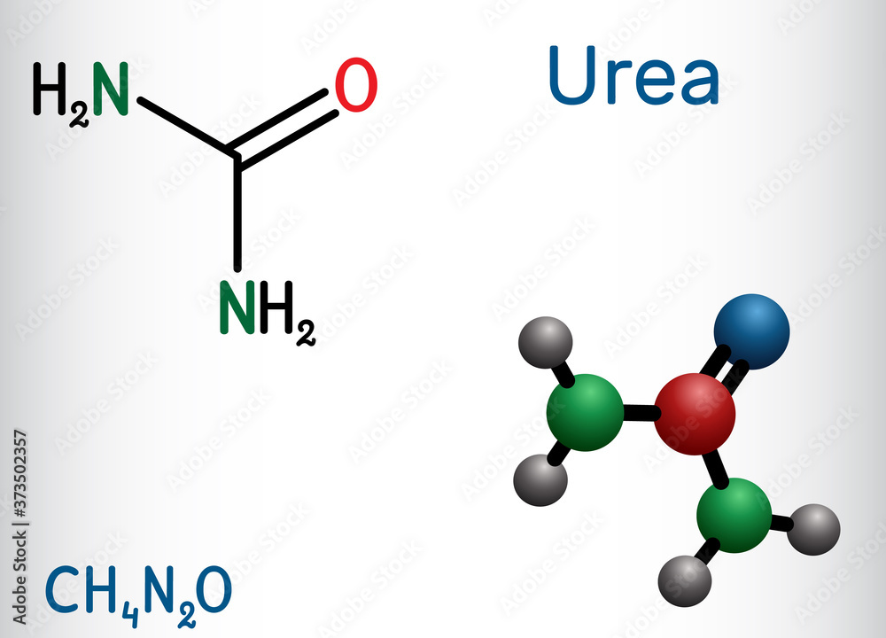 Urea, carbamide molecule. It is a nitrogenous compound containing a ...