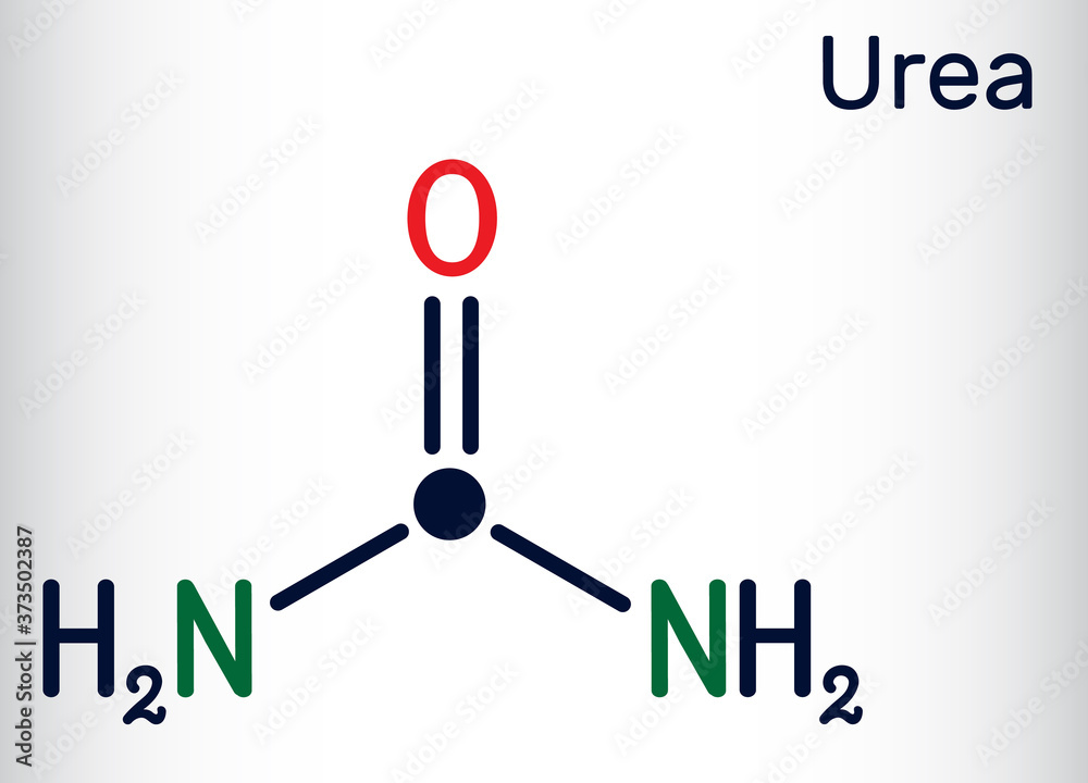 Urea, carbamide molecule. It is a nitrogenous compound containing a ...