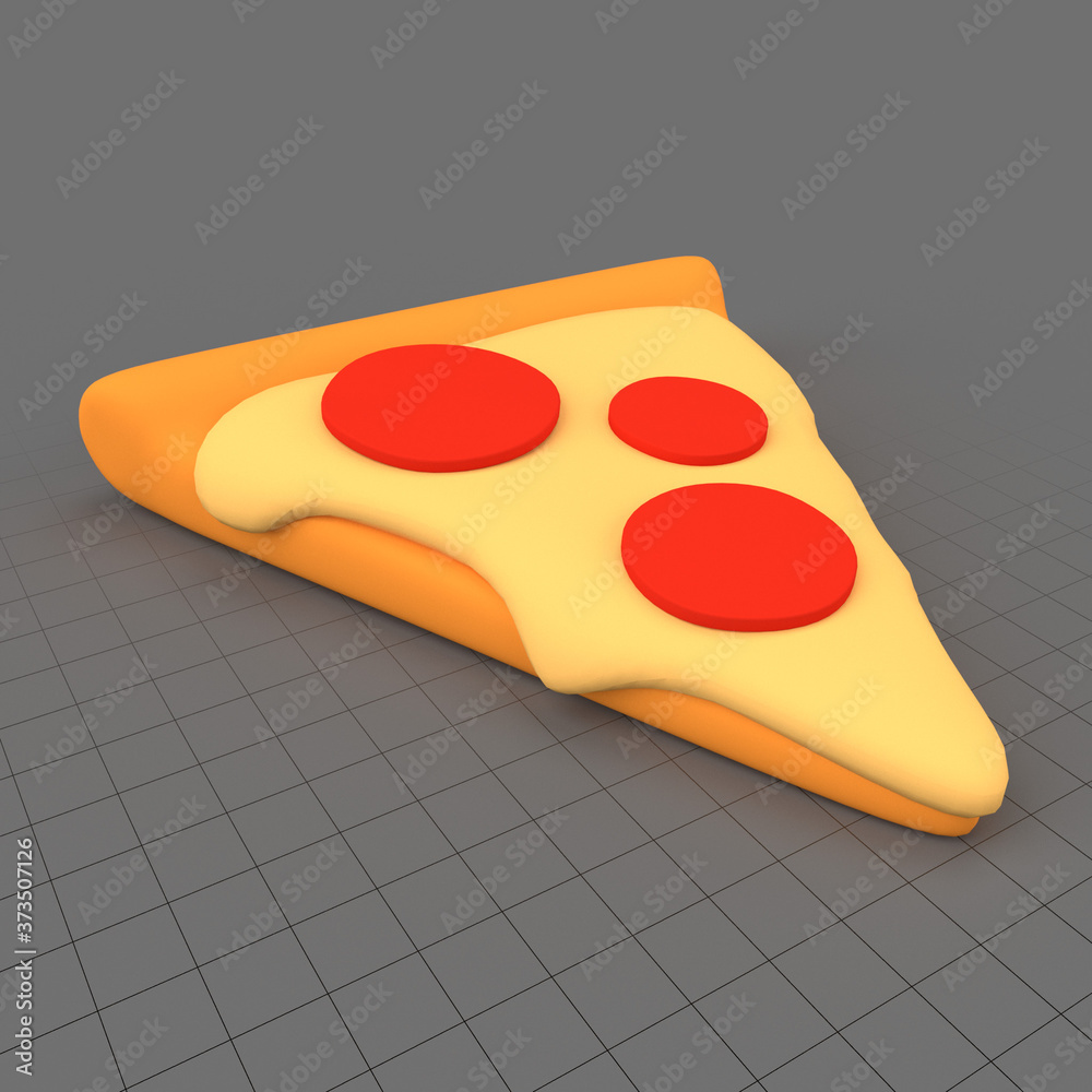 Stylized pizza slice Stock 3D asset | Adobe Stock