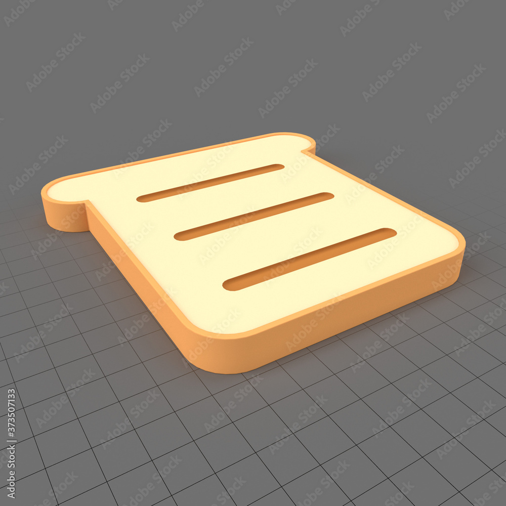 Stylized bread Stock 3D asset | Adobe Stock